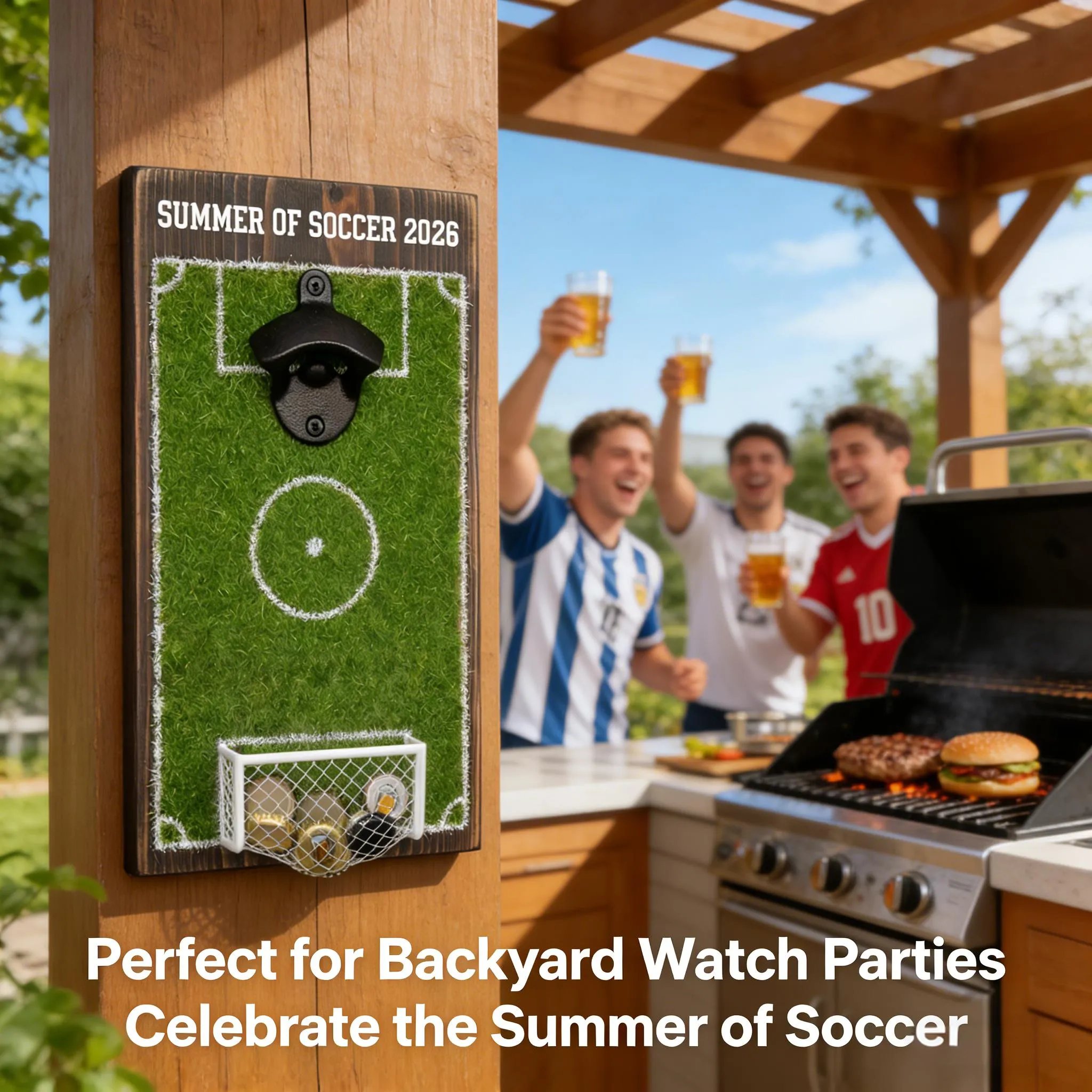 ⚽ Soccer Field Bottle Opener Wall Decor – evaperise