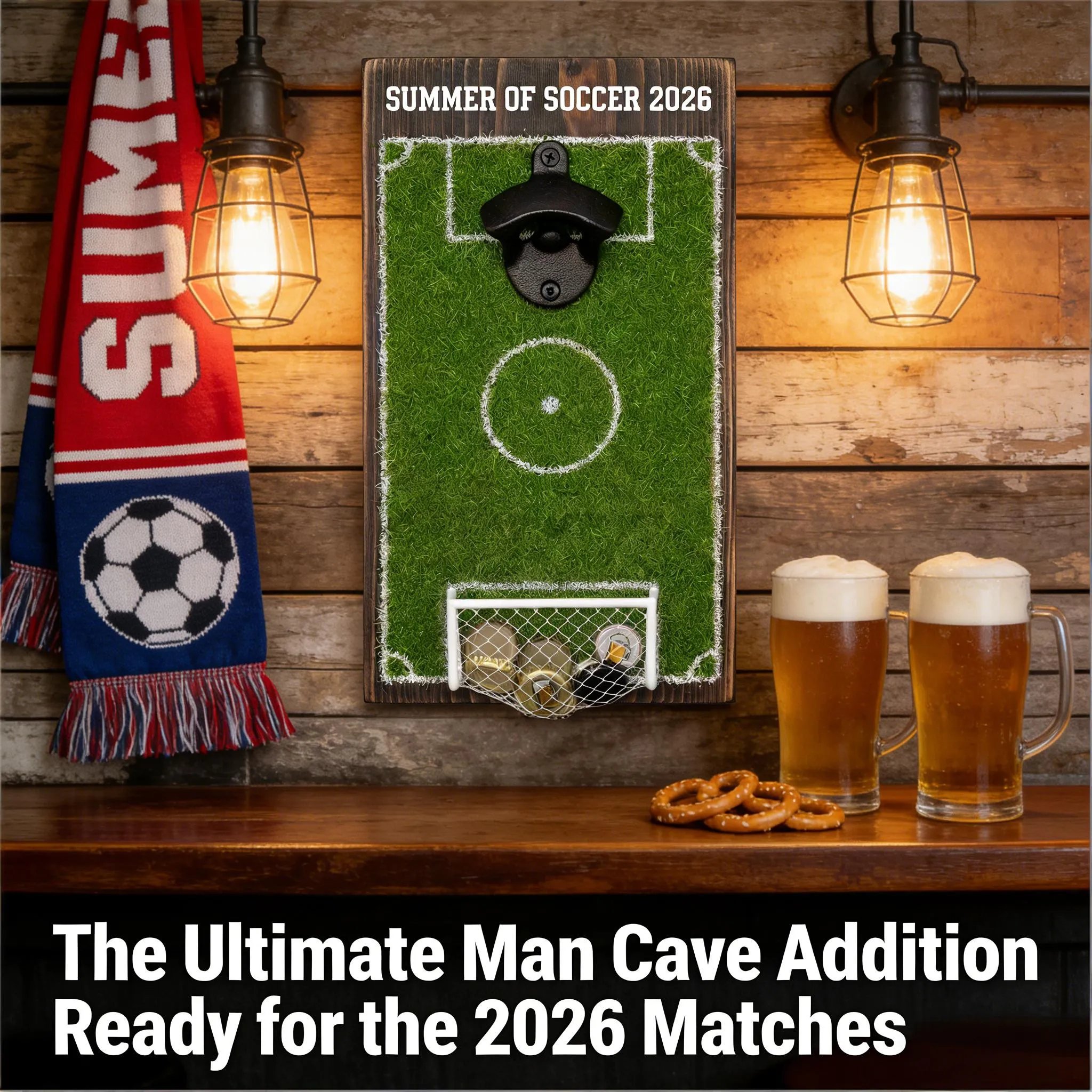 ⚽ Soccer Field Bottle Opener Wall Decor – evaperise