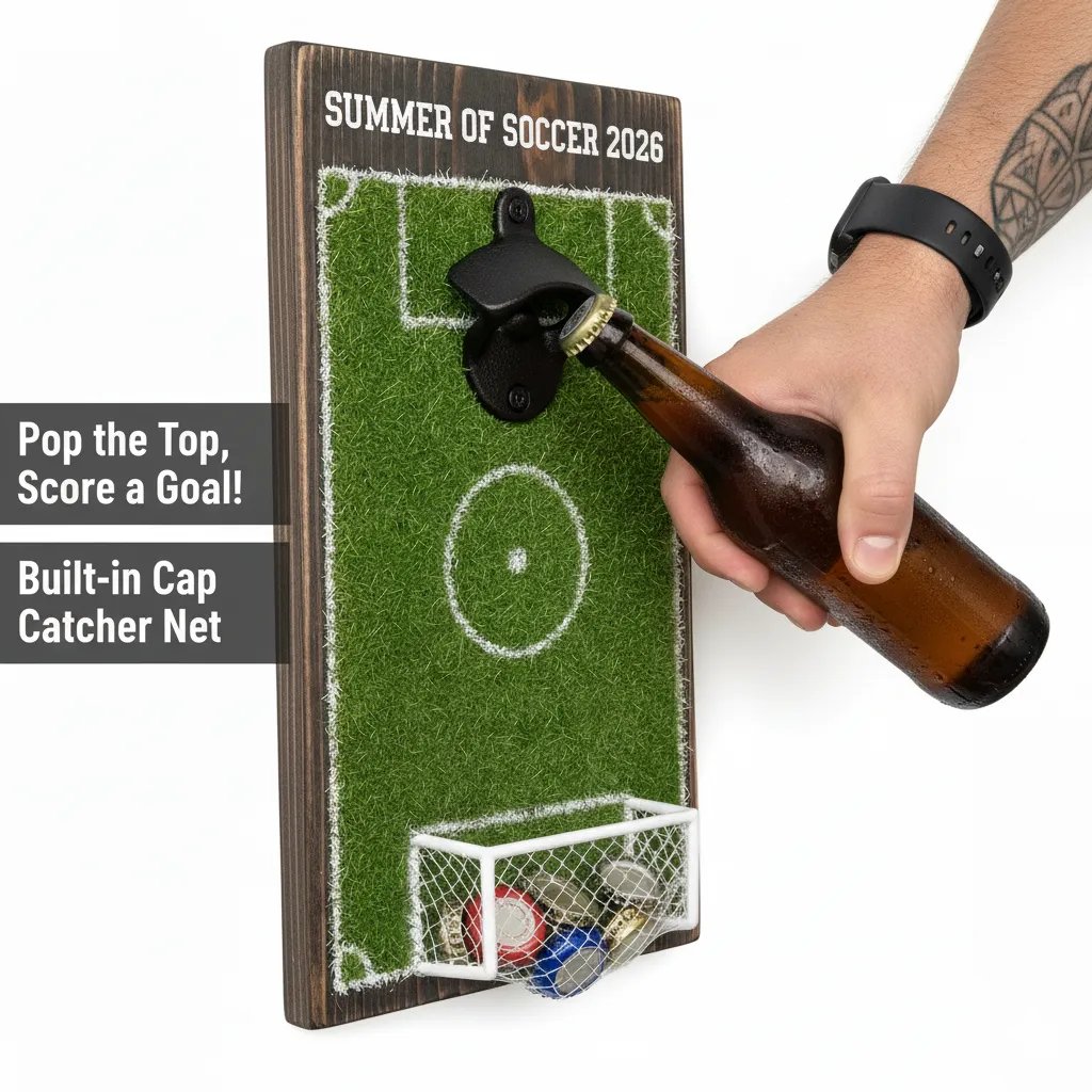 ⚽ Soccer Field Bottle Opener Wall Decor – evaperise