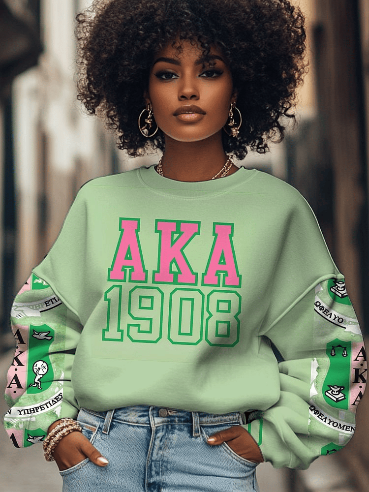 Women's AKA 1908 Print Casual Sweatshirt