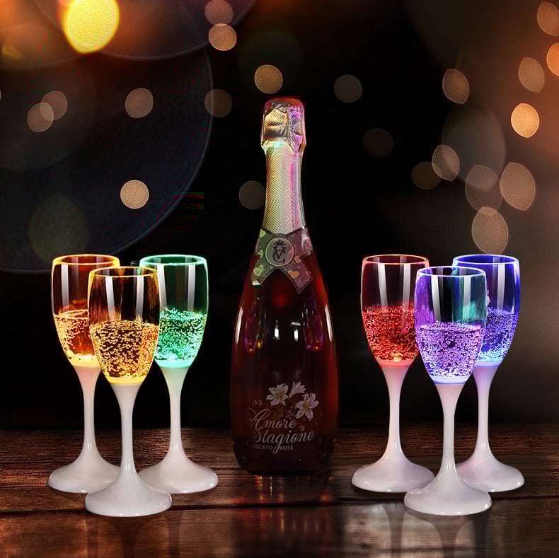 🔥LED Light Up Wine Cups Luminous Champagne Glass